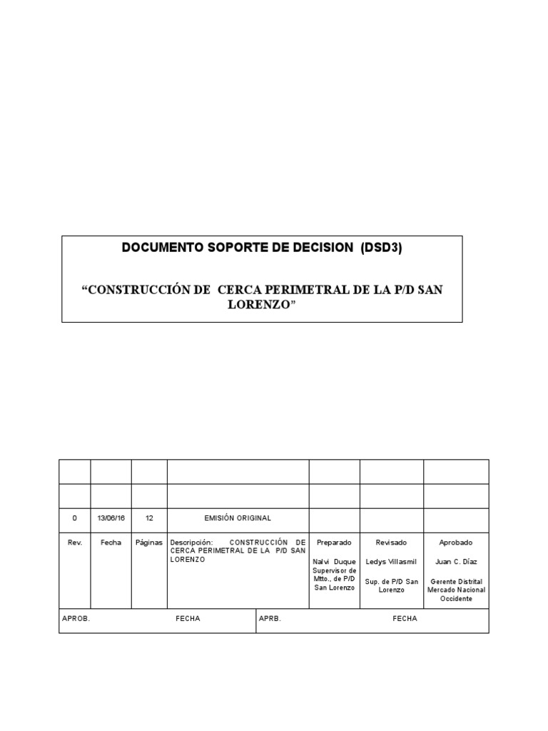 DSD1 - Cerca Perimetral. PD SLZ-2016 | PDF
