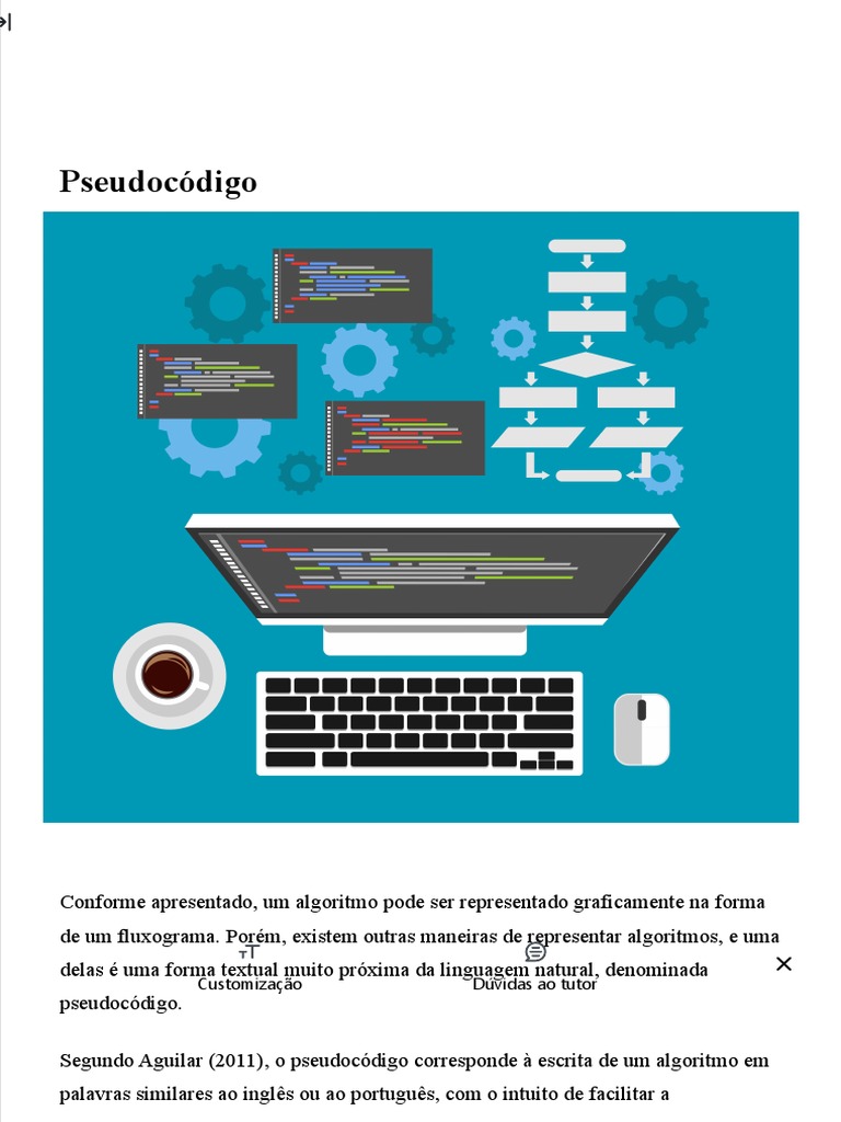 Pseudocódigo: Customização Dúvidas Ao Tutor | PDF | Algoritmos ...