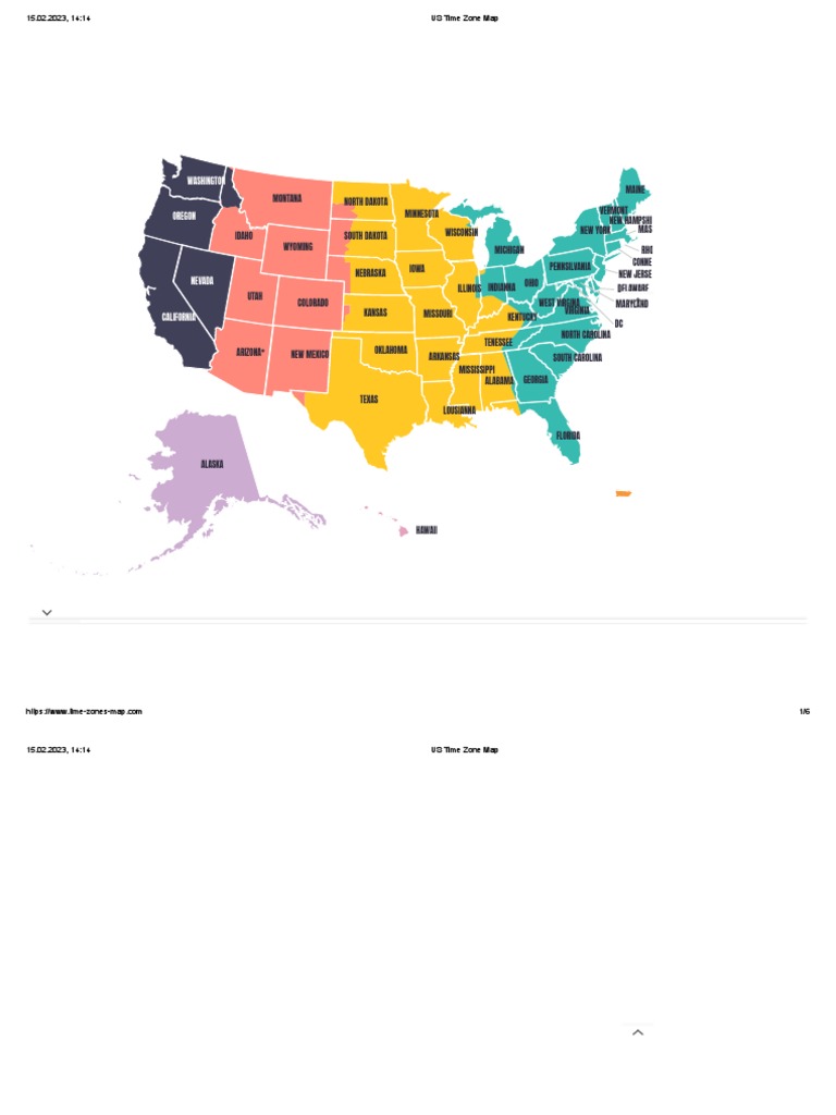 US Time Zone Map | PDF