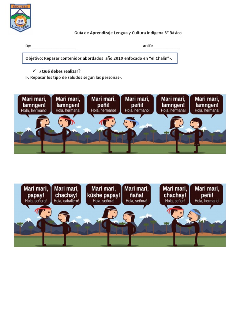 Ficha Chalin 8° Básico | PDF