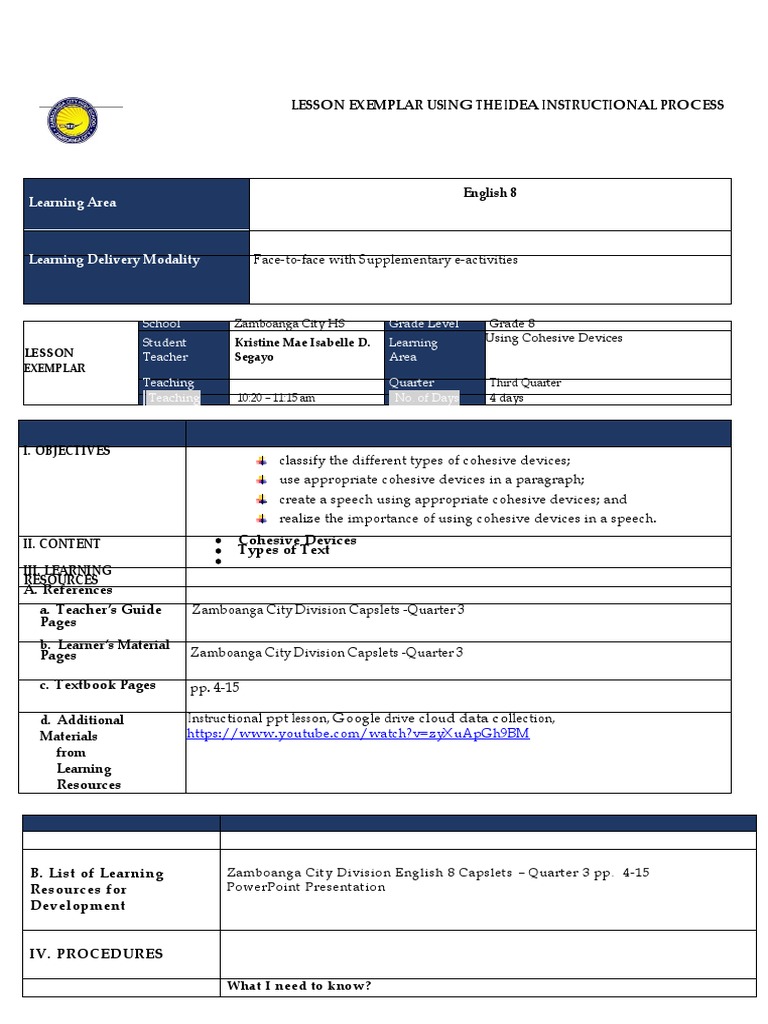 Module 5 Lesson Plan A | PDF | Linguistics | Grammar
