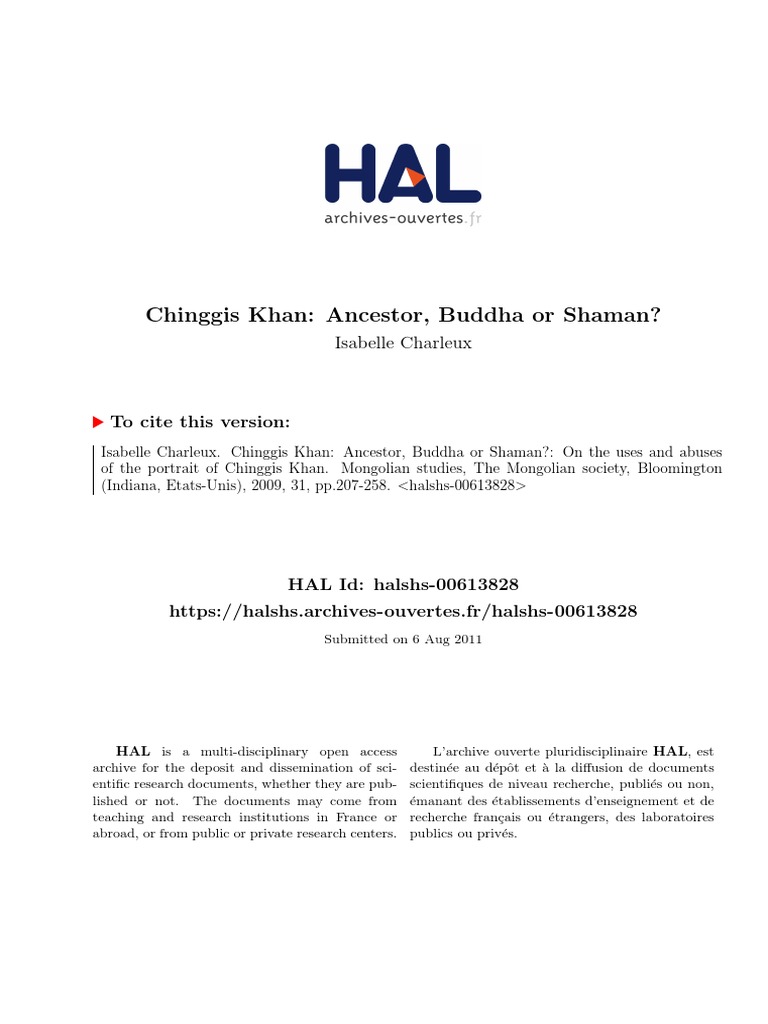 Chinggis Khan Ancestor, Buddha or Shaman | PDF | Mongols | Genghis Khan