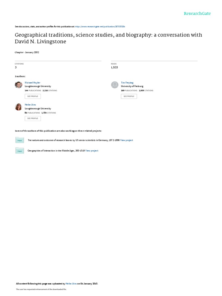 IR Livingstone Hoyler Etal 2002 PDF | PDF | Science | Geography