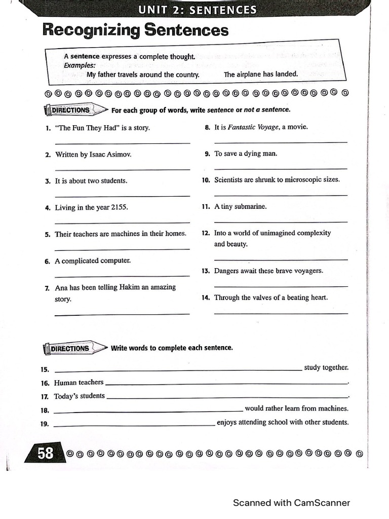 Recognizing Sentences PDF | PDF