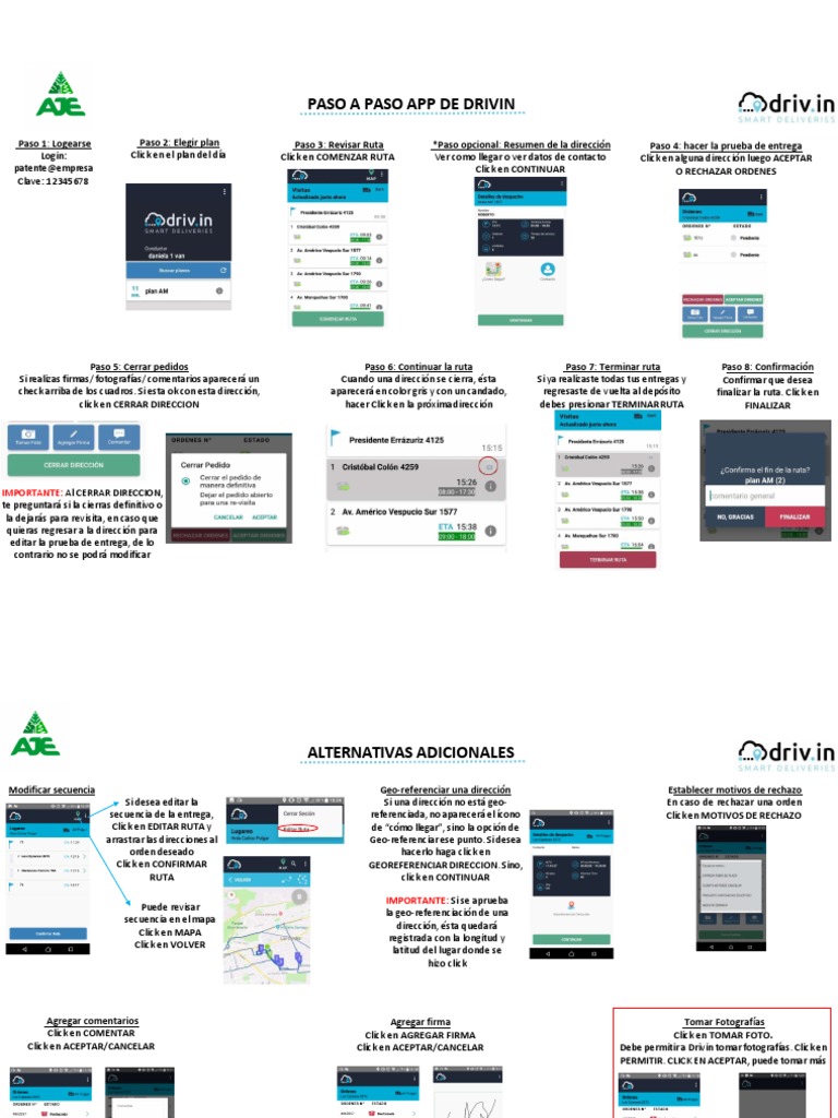 DRIVIN - Paso A Paso APP | PDF