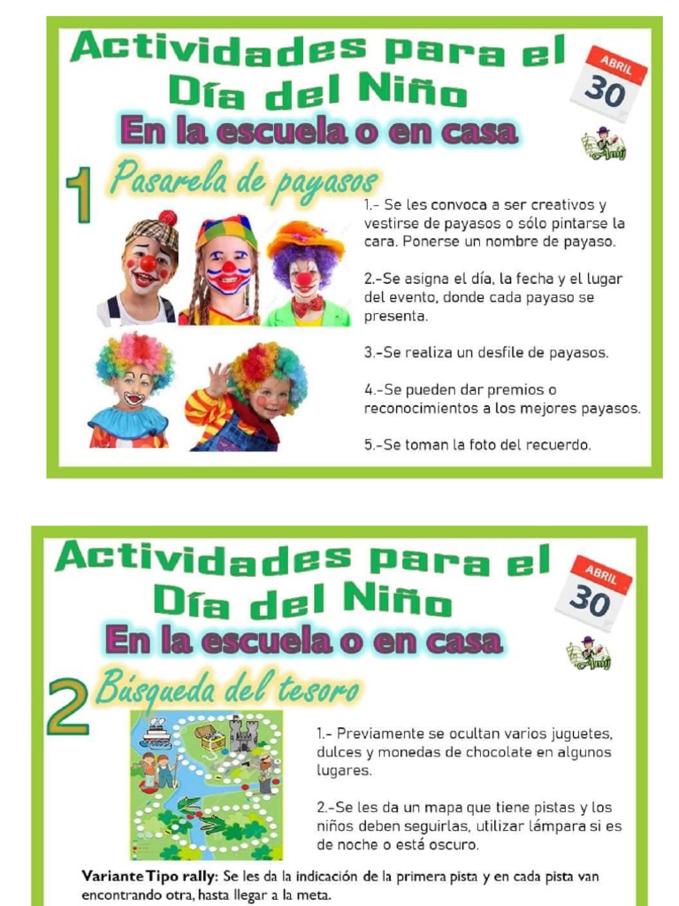 20 Actividades para El Dia Del Nino PDF | PDF