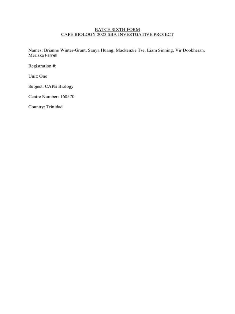 Bio IP Cover Page PDF | PDF