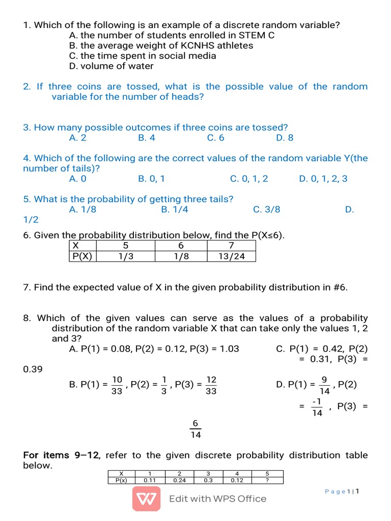 Statistics Probability Review Midterm Exam SY 2022 2023 | PDF ...
