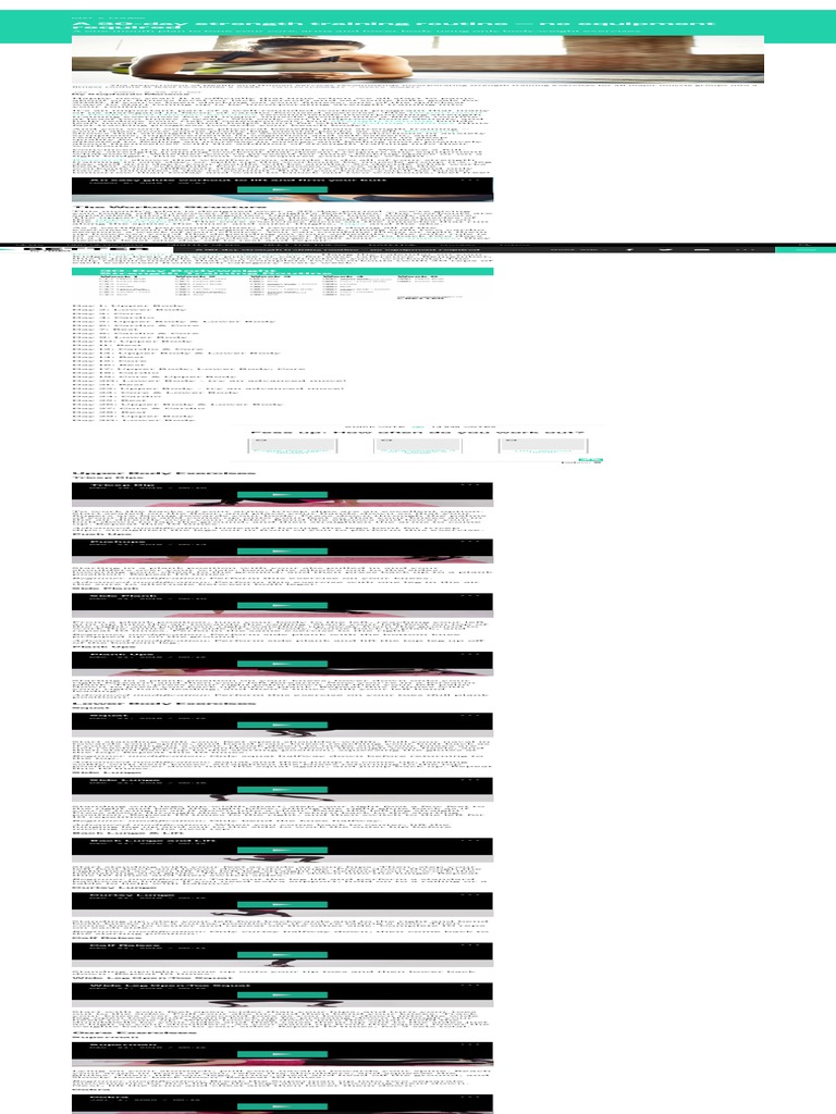 A 30-Day Strength Training Routine | PDF | Strength Training | Physical ...