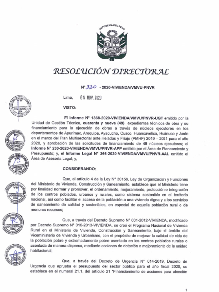 00 RD 330-2020 Aprobación | PDF