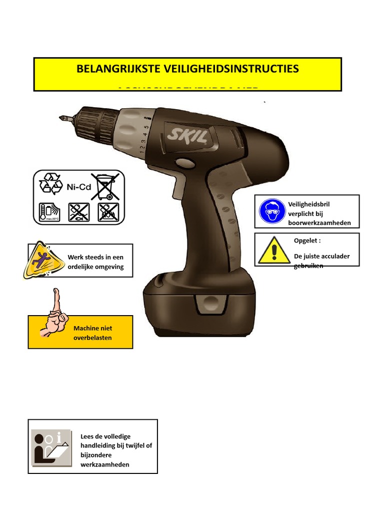 Instructiekaart Accu Boormachine | PDF