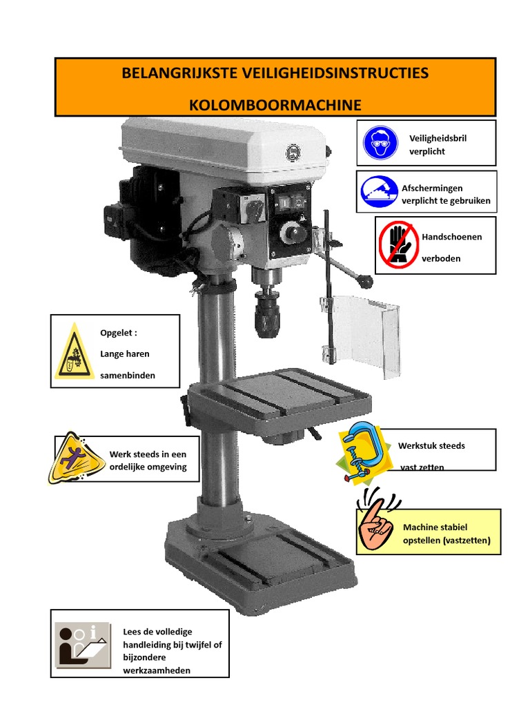Instructiekaart Kolomboormachine | PDF