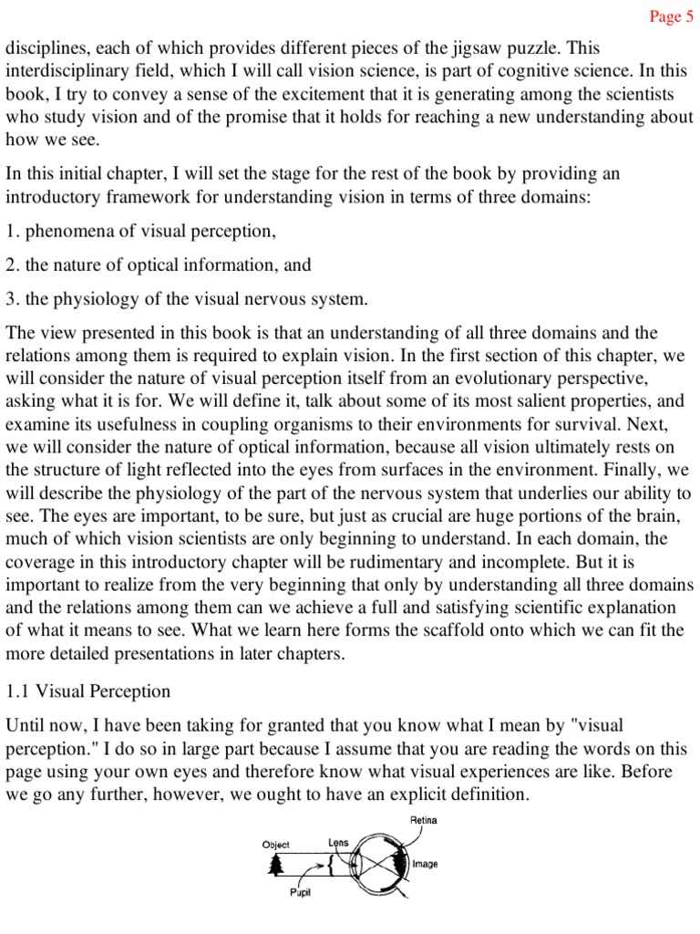 Visual Perception From Visual Science | PDF | Perception | Visual ...