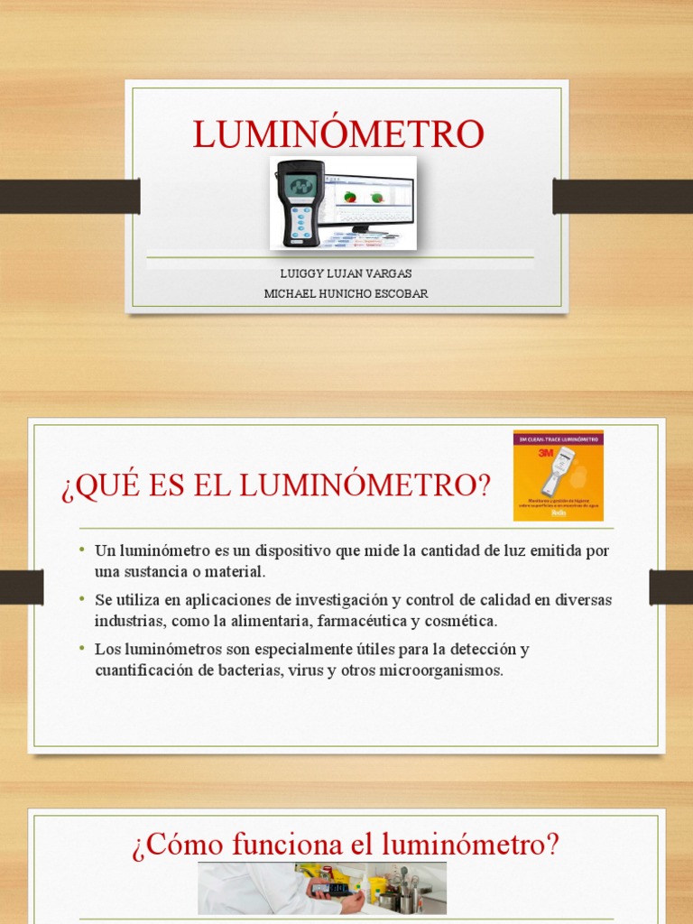 LUMINÓMETRO | PDF | Fluorescencia | Ligero