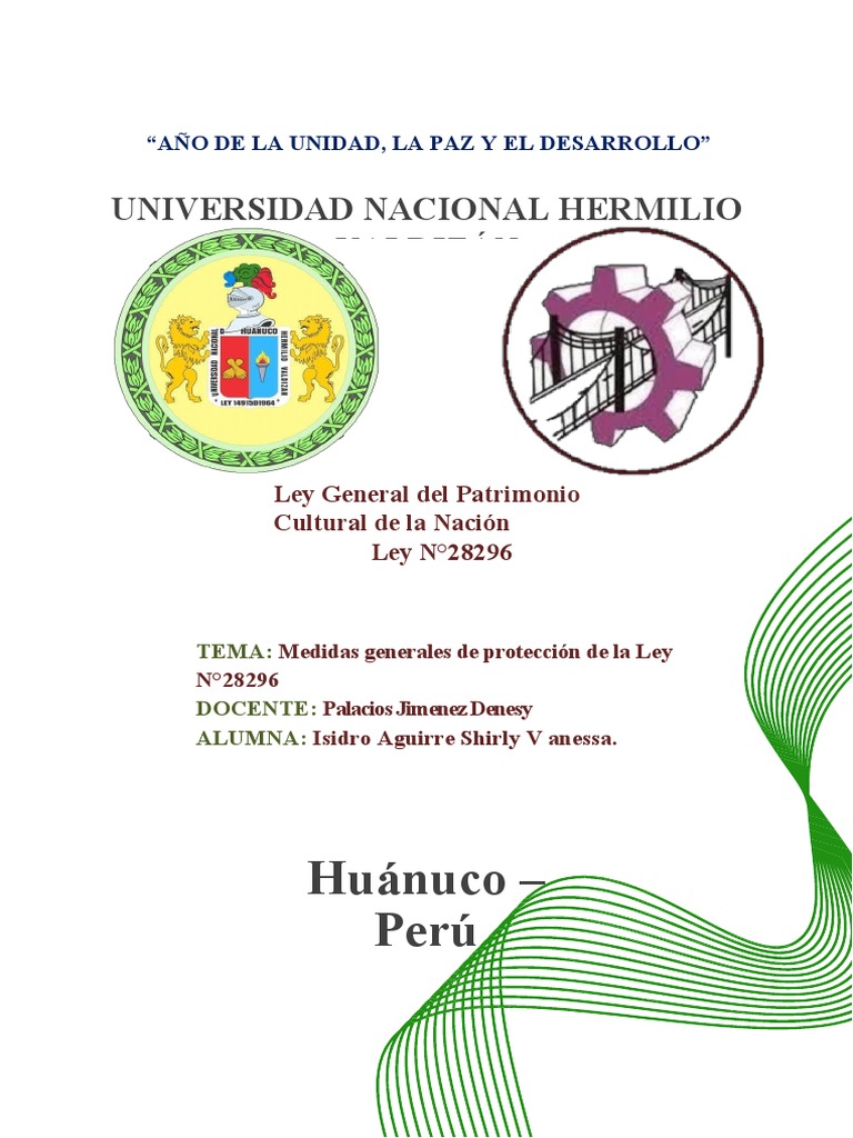 Medidas de Protección Ley 28296 | PDF | Patrimonio cultural | Nación
