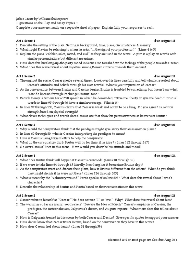 Julius Caesar Shakespeare | PDF | Julius Caesar | Mark Antony