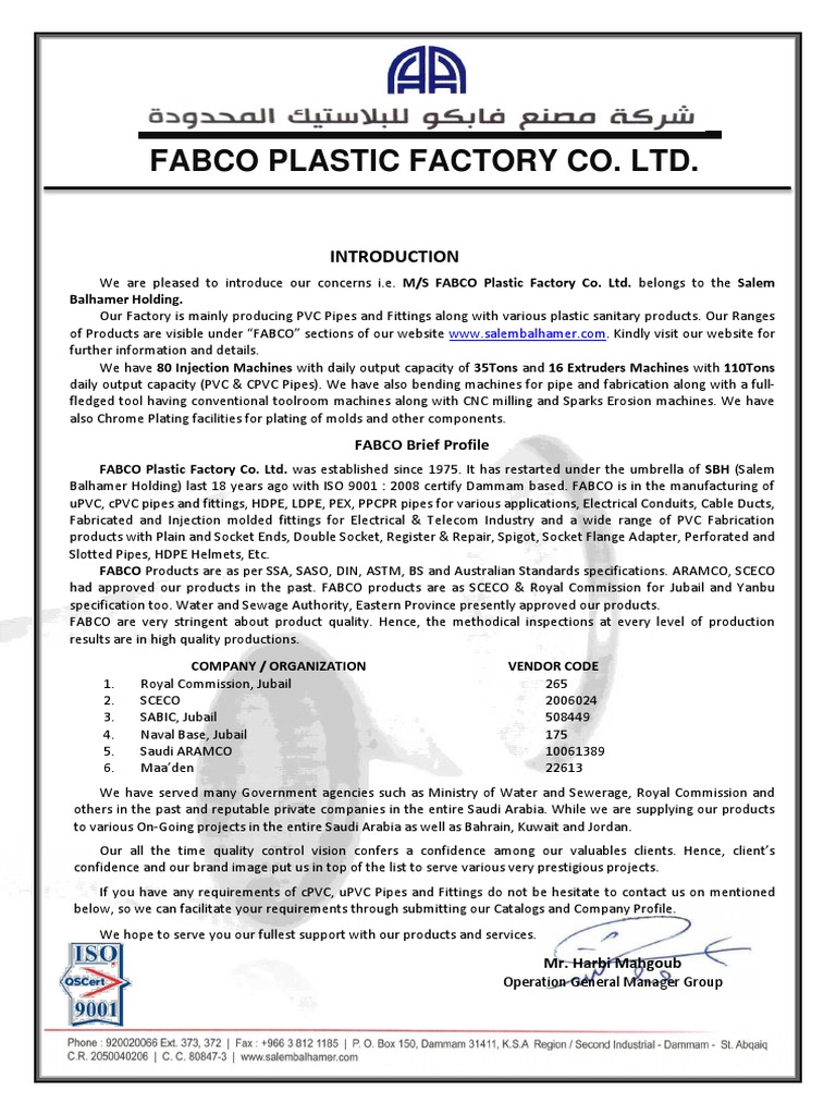 Fabco Pr0file PDF | PDF | Pipe (Fluid Conveyance) | Extrusion