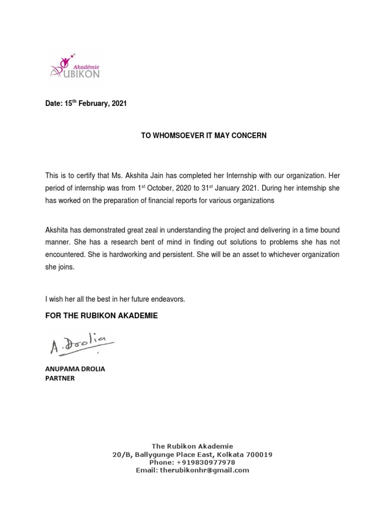 Professional Recommendation Letter | PDF