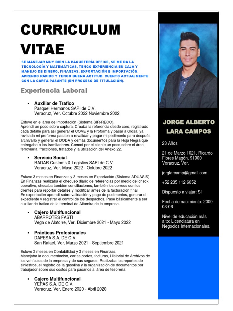 CV Jorge ALberto Lara Campos | PDF