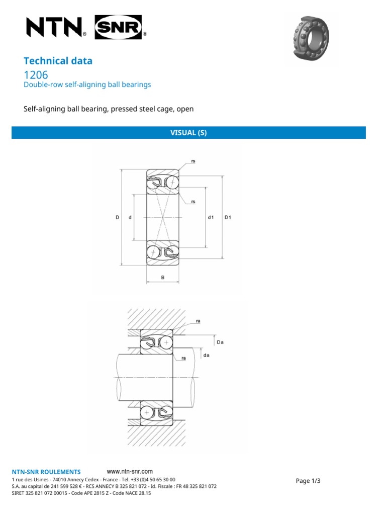 En SNR 1206 | PDF | Bearing (Mechanical) | Physical Sciences