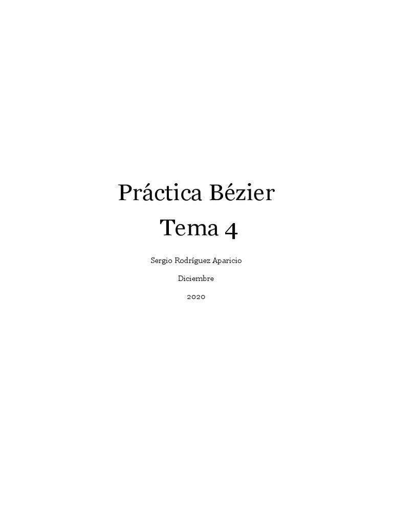 Curvas Cúbicas de Bézier en Matlab | PDF | Geometría analítica