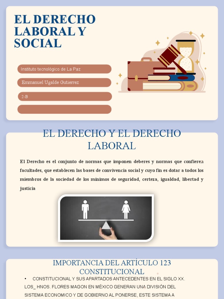 Diapositivas Derecho Laboral 1 | PDF | Constitución | Derecho laboral