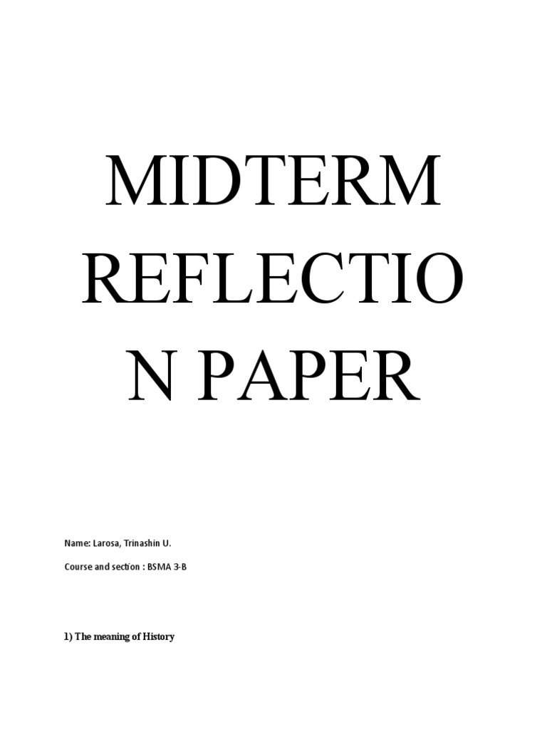 Midterm Reflection Paper | Download Free PDF | Primary Sources | Knowledge Midterm Reflection Paper | Download Free PDF | Primary Sources | Knowledge