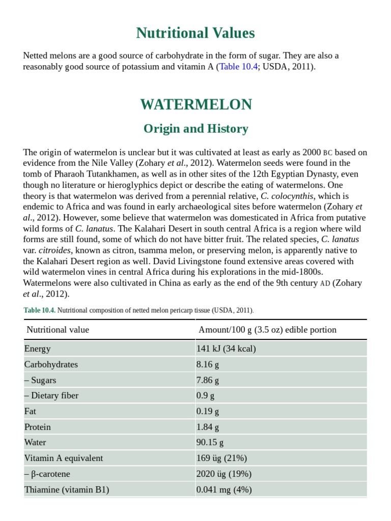 Watermelon Cultivation and History | PDF | Watermelon | Flowers