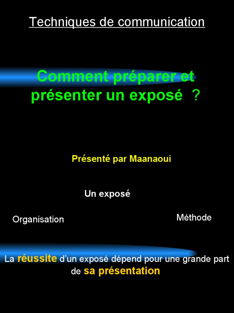 Préparer Et Présenter Un Exposé | PDF