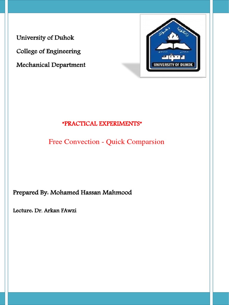 Free Convection Heat Transfer Experiment | PDF | Heat Transfer | Convection