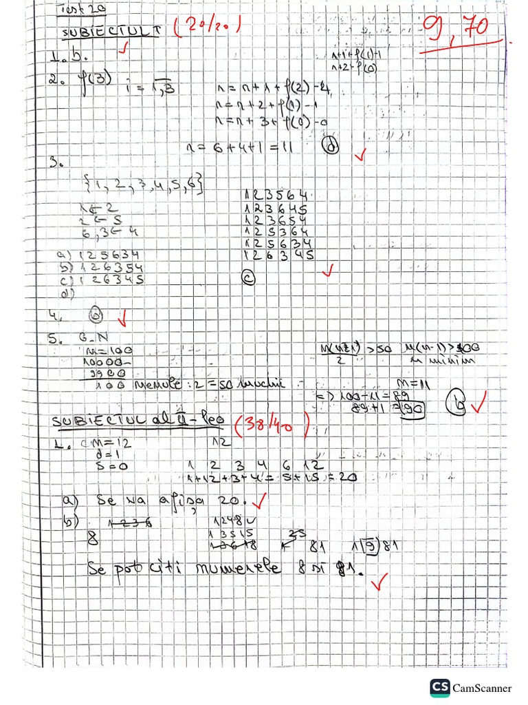 Testul 20 - Corectat | PDF