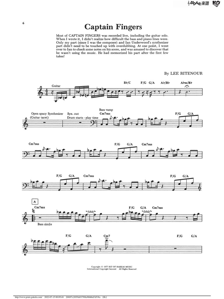 Captain Fingers | PDF