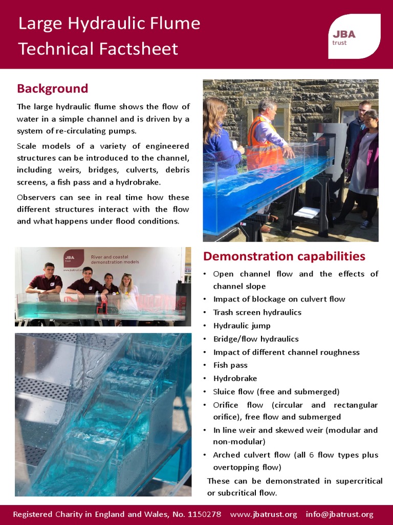 Large Hydraulic Flume Demonstration Guide | PDF | Civil Engineering ...