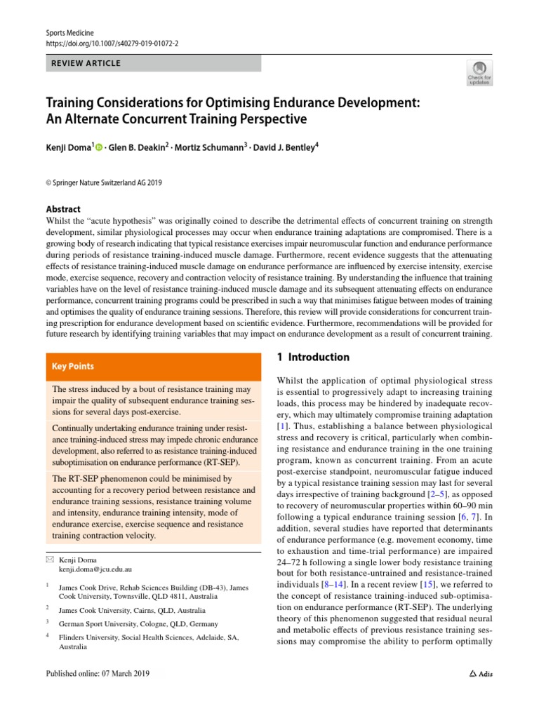 Concorrente-Training Considerations For Optimising Endurance ...