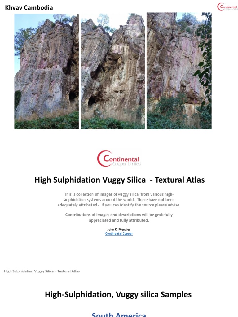 A Comprehensive Collection of Images Depicting High-Sulphidation, Vuggy ...