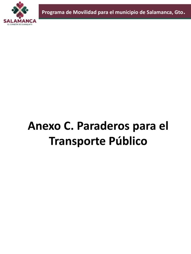 Anexo C - Fichas Paraderos | PDF
