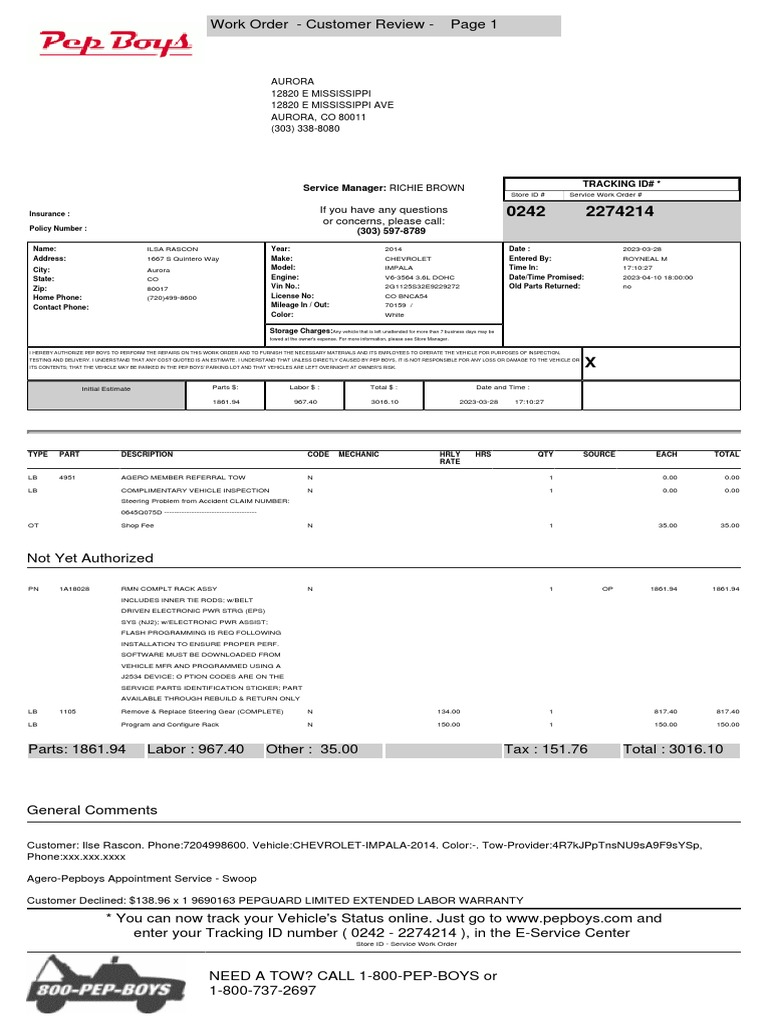 116151522_CustomerCopy.pdf | PDF | Tire | Wheeled Vehicles