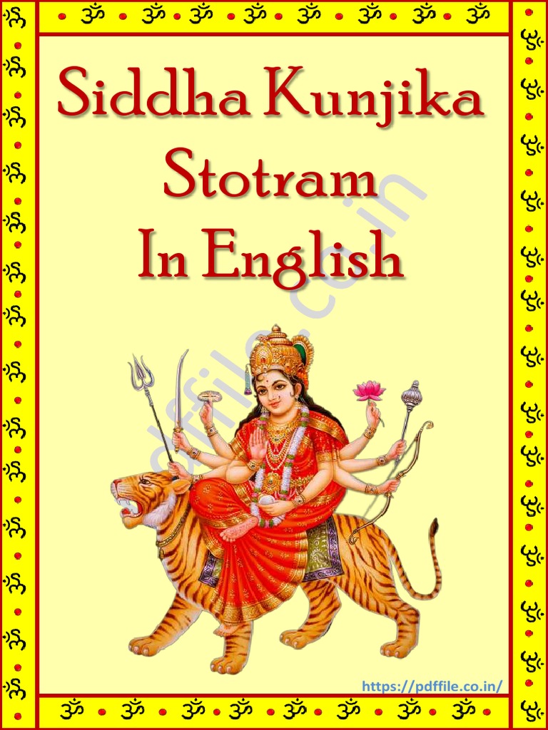 Siddha Kunjika Stotram in English | PDF Siddha Kunjika Stotram in English | PDF