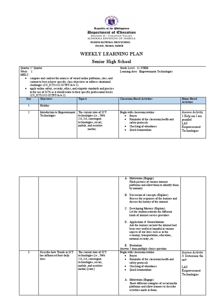August 4th Week 2022 WLP-ETech-RBD | PDF