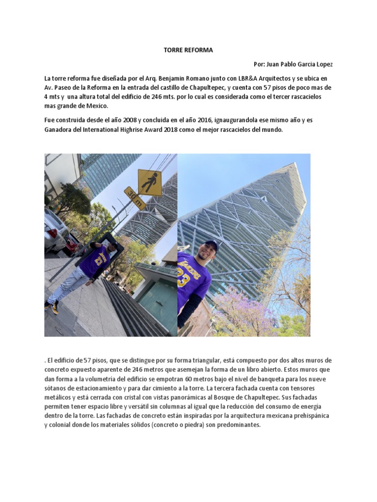 Torre Reforma | PDF | Hormigón | Torre