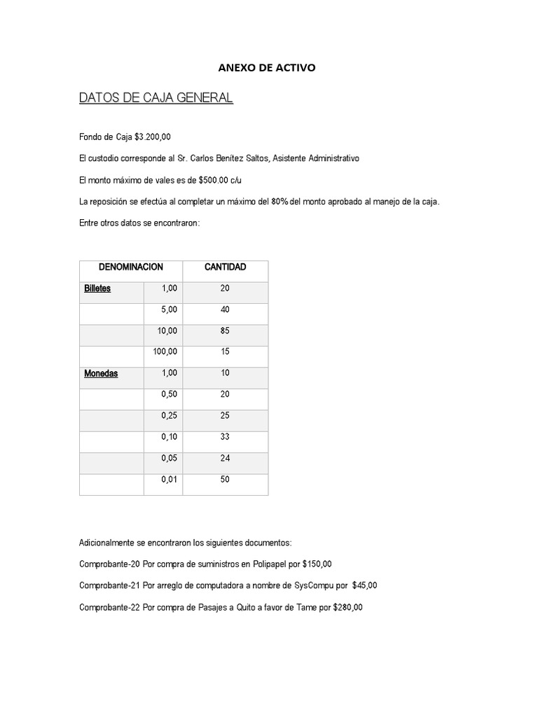Anexos Del Estado Financiero | PDF | Bancos | Economía Financiera