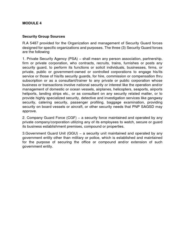 Lea Mod 4 | Download Free PDF | Security Guard | Police