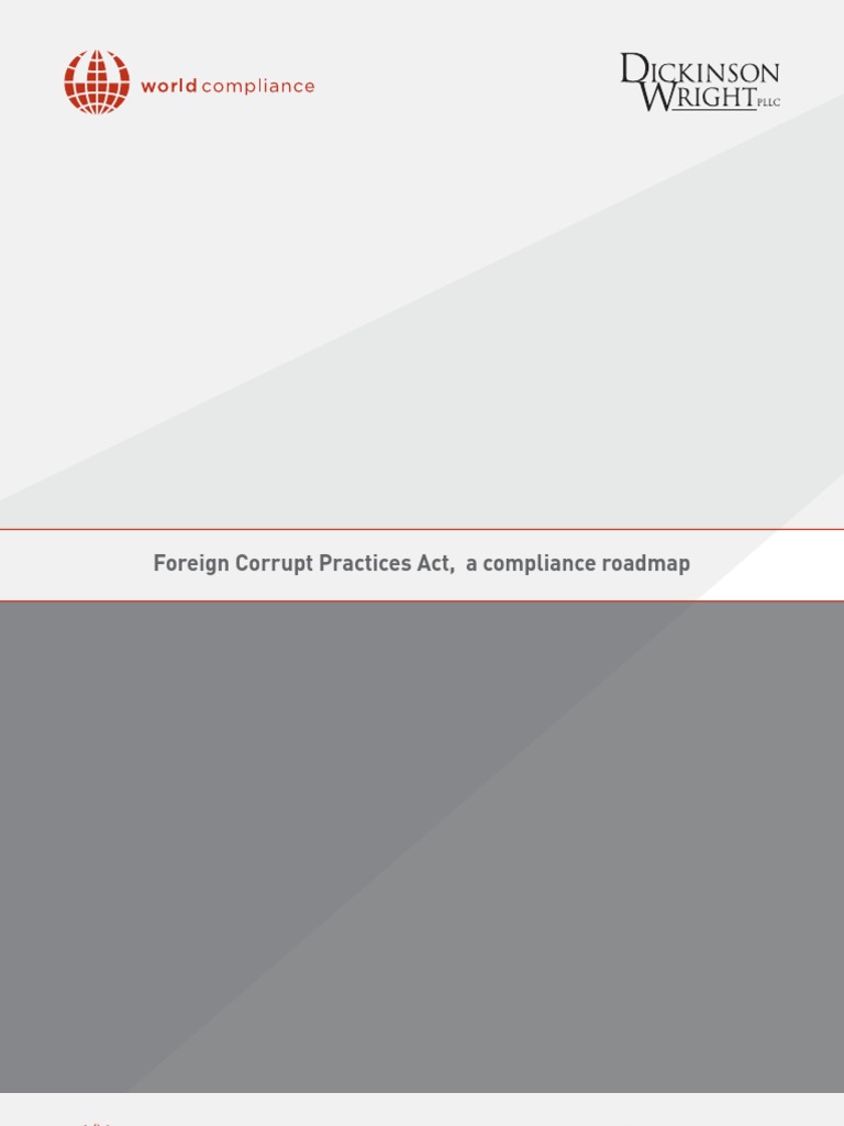 FCPA Compliance Checklist Overview | PDF | Due Diligence | Corruption