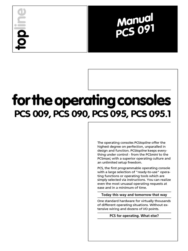 PCS095 Manual PDF | PDF | Binary Coded Decimal | Programmable Logic Controller
