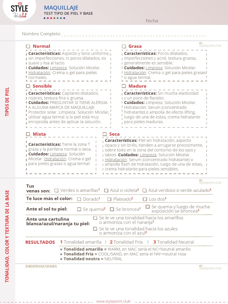 13 Test Base Maquillaje | PDF