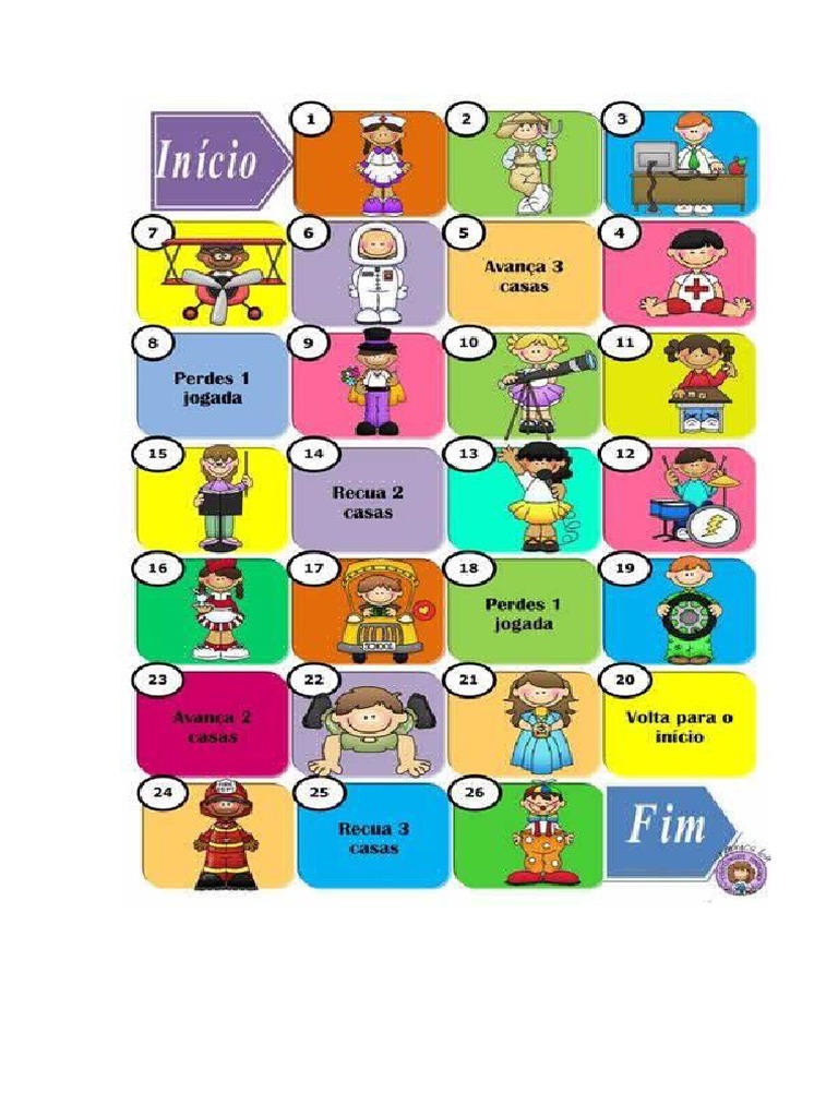Jogo de Tabuleiro Das Profissões | PDF