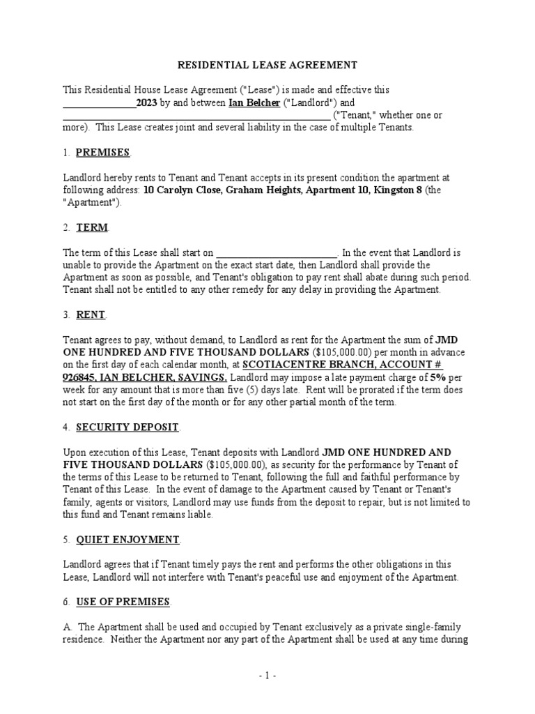 Rental Agreement | PDF | Leasehold Estate | Lease