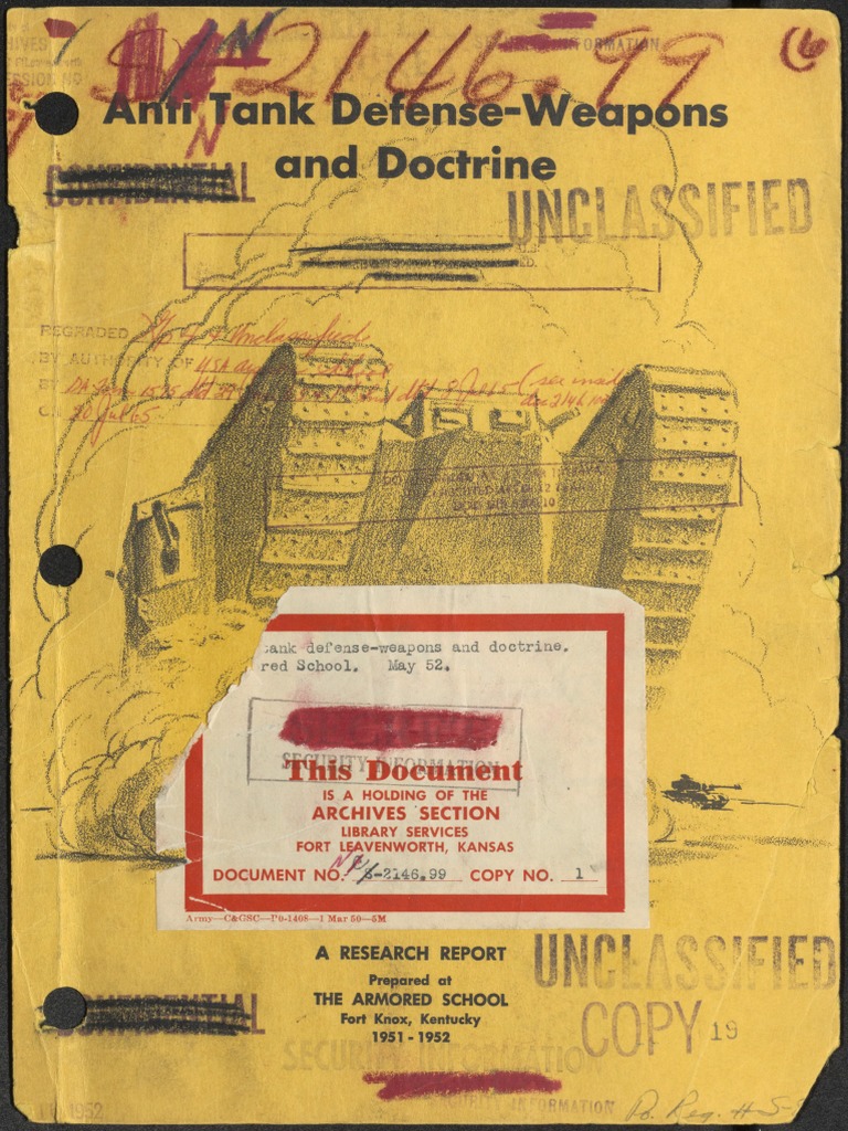 Antitank Defense Doctrine Research Report | PDF | Anti Tank Warfare | Tanks