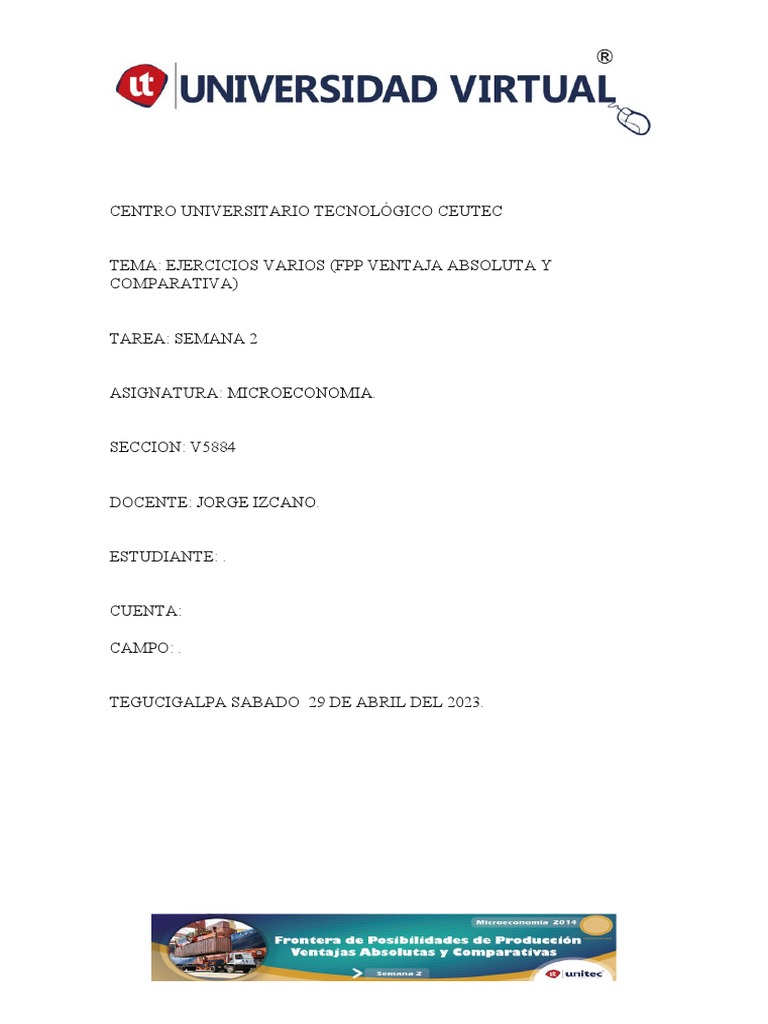 Zavala - Ejercicios Varios - Tarea - S#2 | PDF