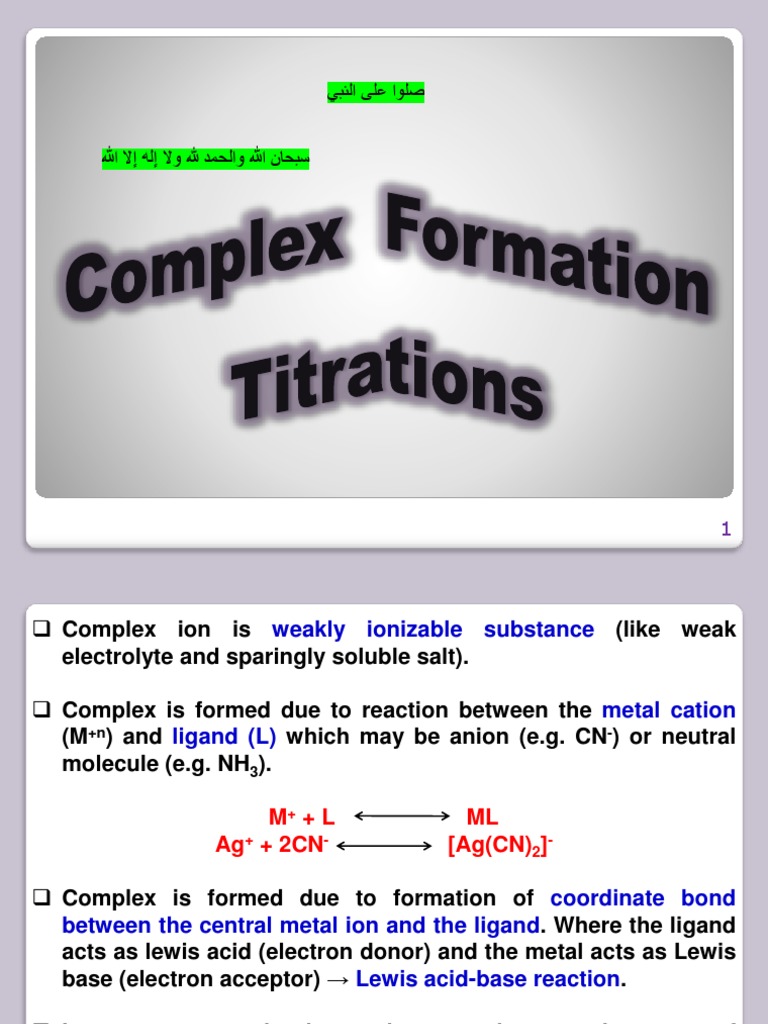 Complexometry | PDF | Ligand | Coordination Complex